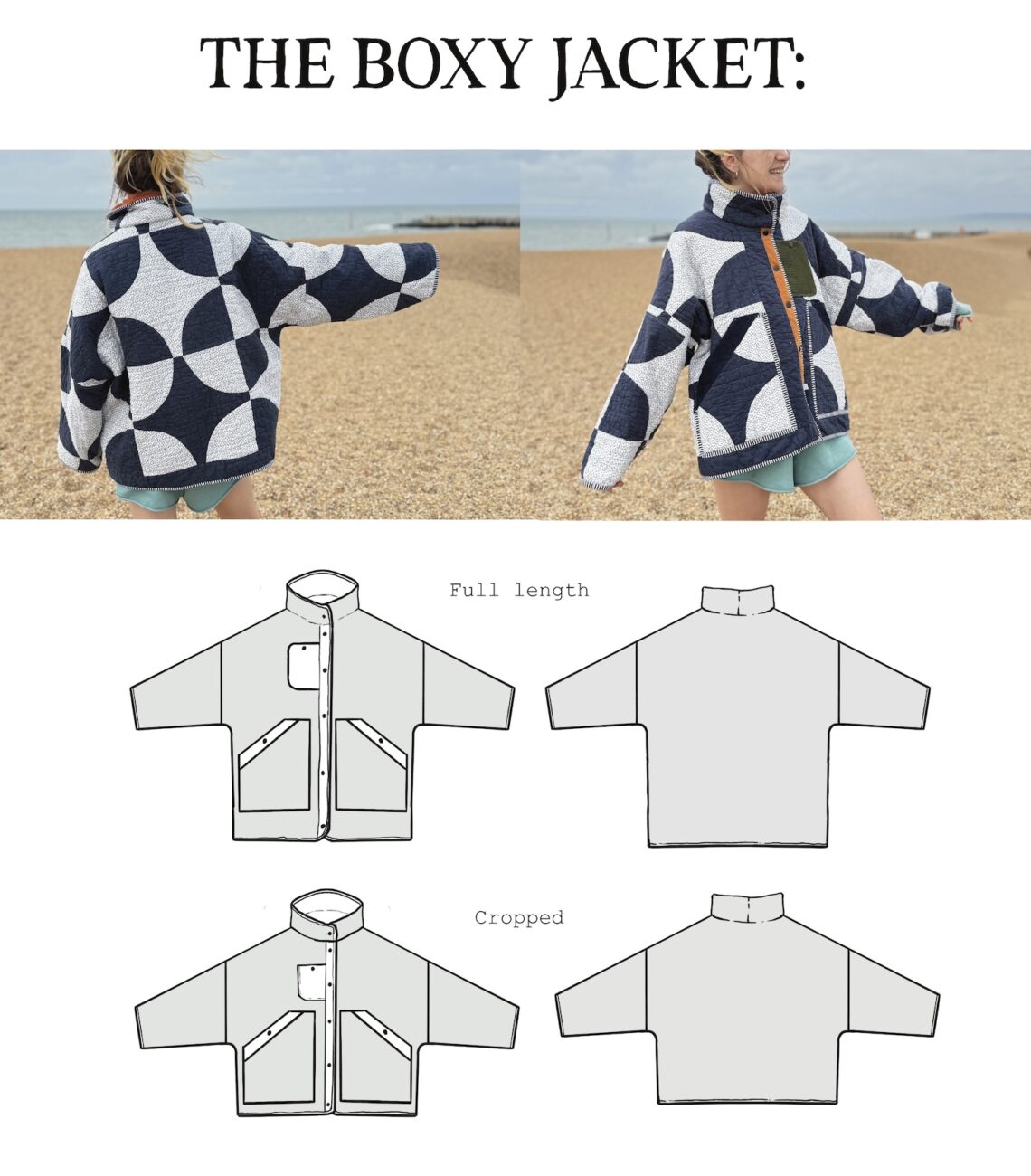 The Boxy Jacket Digital Sewing Pattern - Lost Fabric